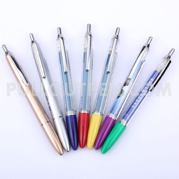 Metal Clip Pull Out Pen - Pullout Pen